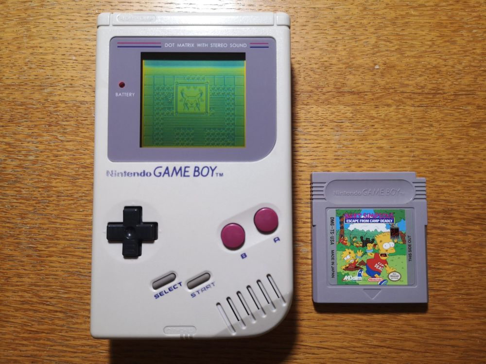 Gameboy DMG-01 in gutem Zustand mit Bart Simpsons Escape (Gebraucht) in ...