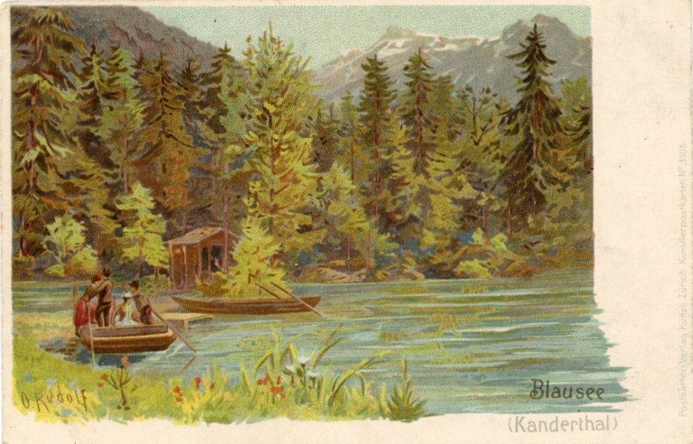 Blausee BE im Kanderthal LITHO um 1900 (Gebraucht) in Niedergesteln für CHF 8 – mit Lieferung ...
