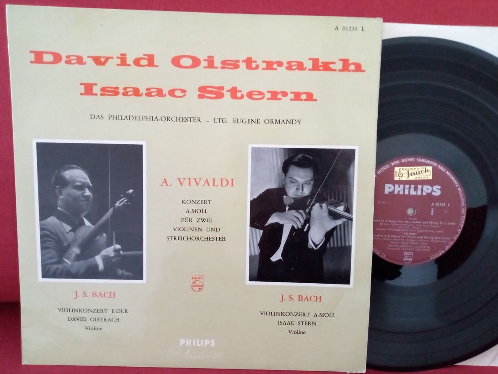 Violinkonzerte von VIVALDI & BACH; OISTRAKH, STERN, ORMANDY | Kaufen auf Ricardo