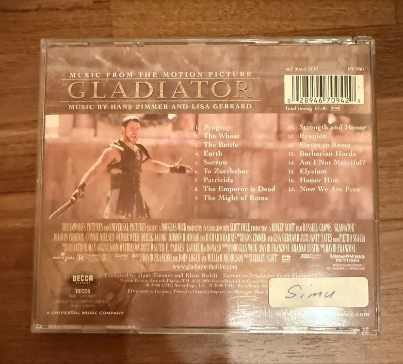 Original Soundtrack - Gladiator (Gebraucht) in Toffen für CHF 3 – mit ...