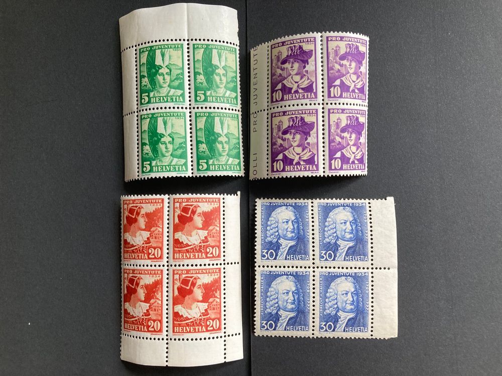 Pro Juventute 1934 - komplette Serie ** (ZNr 69, 70, 71, 72) (Neu ...