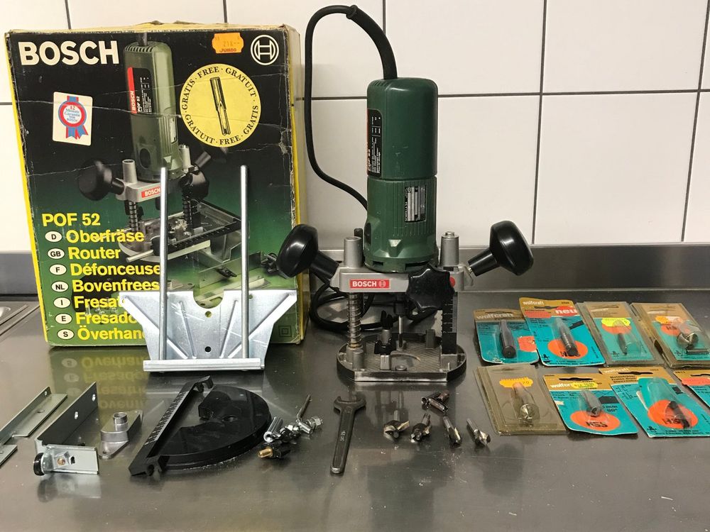 Bosch Oberfräse POF 52 mit div. Wolfcraft Fräser (Gebraucht) in Kappel ...