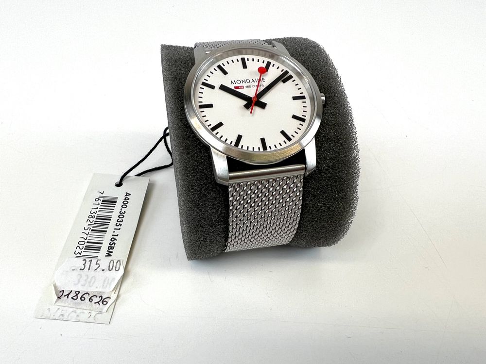 MONDAINE® SBB Swiss Watch «SIMPLY ELEGANT 36mm» Herrenuhr (Gebraucht ...