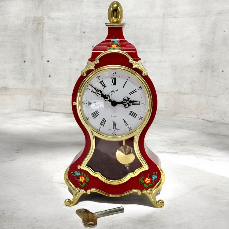 Horloge de table Schmid 8 jours vintage plastique rouge (Gebraucht) in Morges für CHF 75 – mit ...