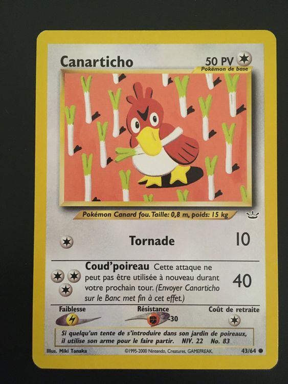 RARE: Pokémon Neo Revelation (2002): Canarticho 43/64 FR | Kaufen auf Ricardo