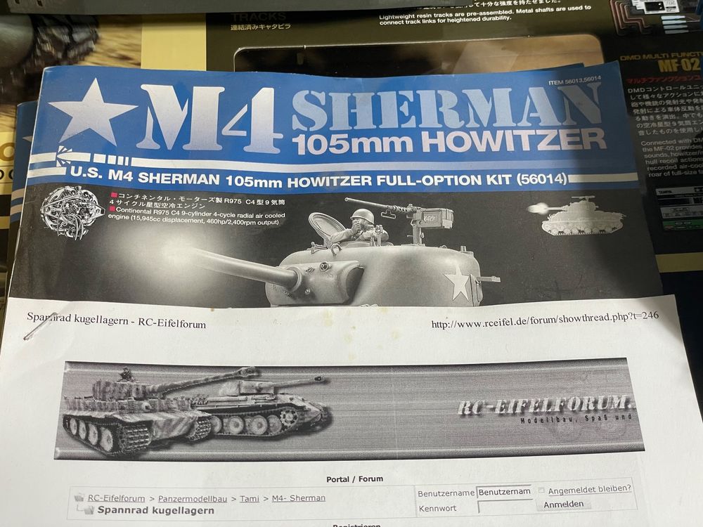 Tamiya M4 Sherman 105 mm Howitzer - Full-Option 56014 (Neu (gemäss ...