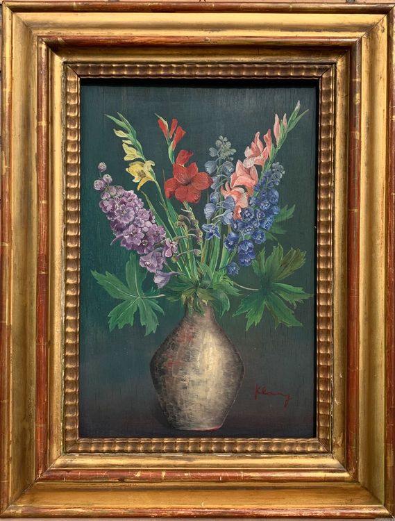 Blumen in Vase Gemälde unleserlich Sign | Kaufen auf Ricardo