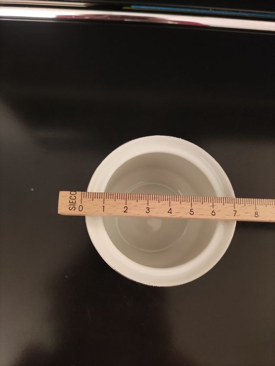 Thomas Vintage Dose mit Deckel weiss mit Silberrand (Gebraucht) in ...