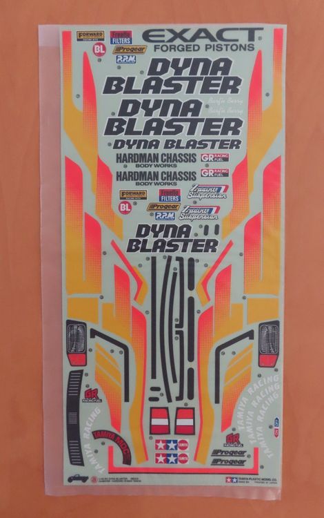 Tamiya RC Decal 58123 Dyna Blaster 1993 (Neu und originalverpackt) in ...