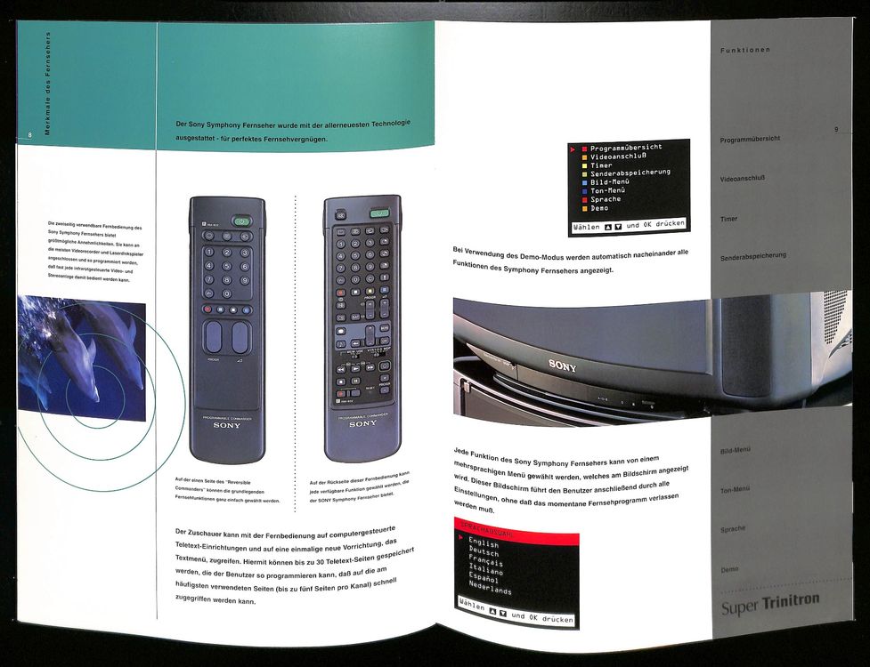 SONY Super Trinitron SYMPHONY FERNSEHER KV-S 29 (8 Seiten) | Kaufen auf ...