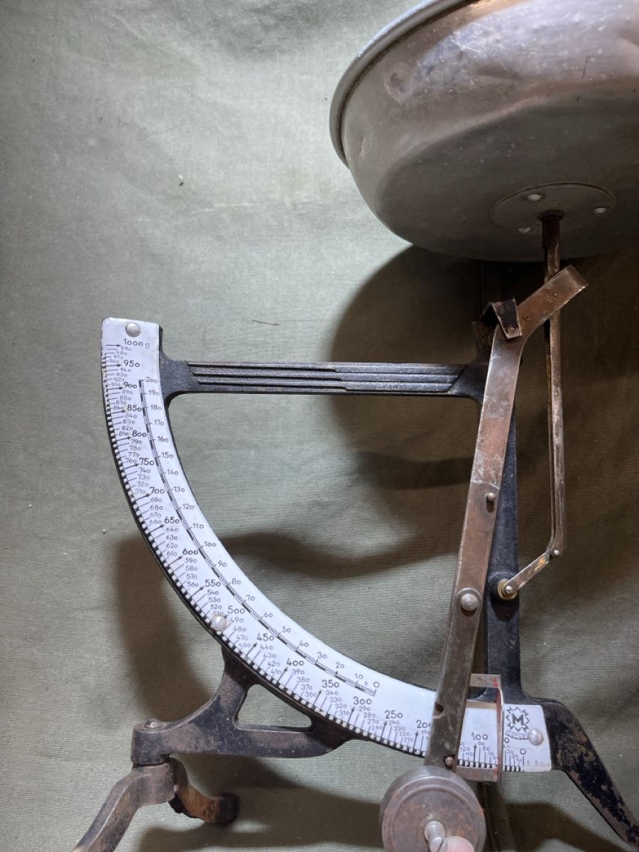 Alte Briefwaage bis 1000g, Email Skala, Model Maul CONCAV (Gebraucht ...