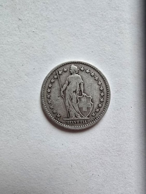 Silbermünze 2 Franken Münze Helvetia 1914 Schweiz (Gebraucht) in Wünnewil für CHF 111 – mit ...