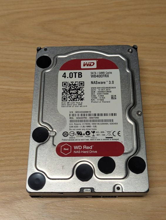 WD Red 4TB 3.5" Festplatte (Gebraucht) in Fraubrunnen für CHF 35 – mit ...