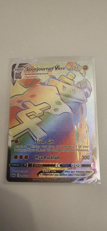 Carte Pokémon Stonjourner VMAX Rainbow Rare (Neu (gemäss Beschreibung)) in Cointrin für CHF 4 ...