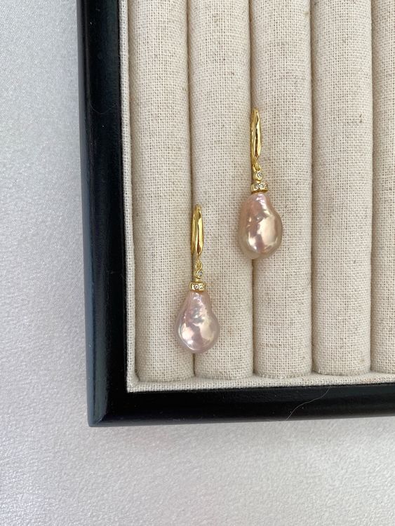 Barock Perlen Ohrringe/ Süsswasserperlen echte | Kaufen auf Ricardo