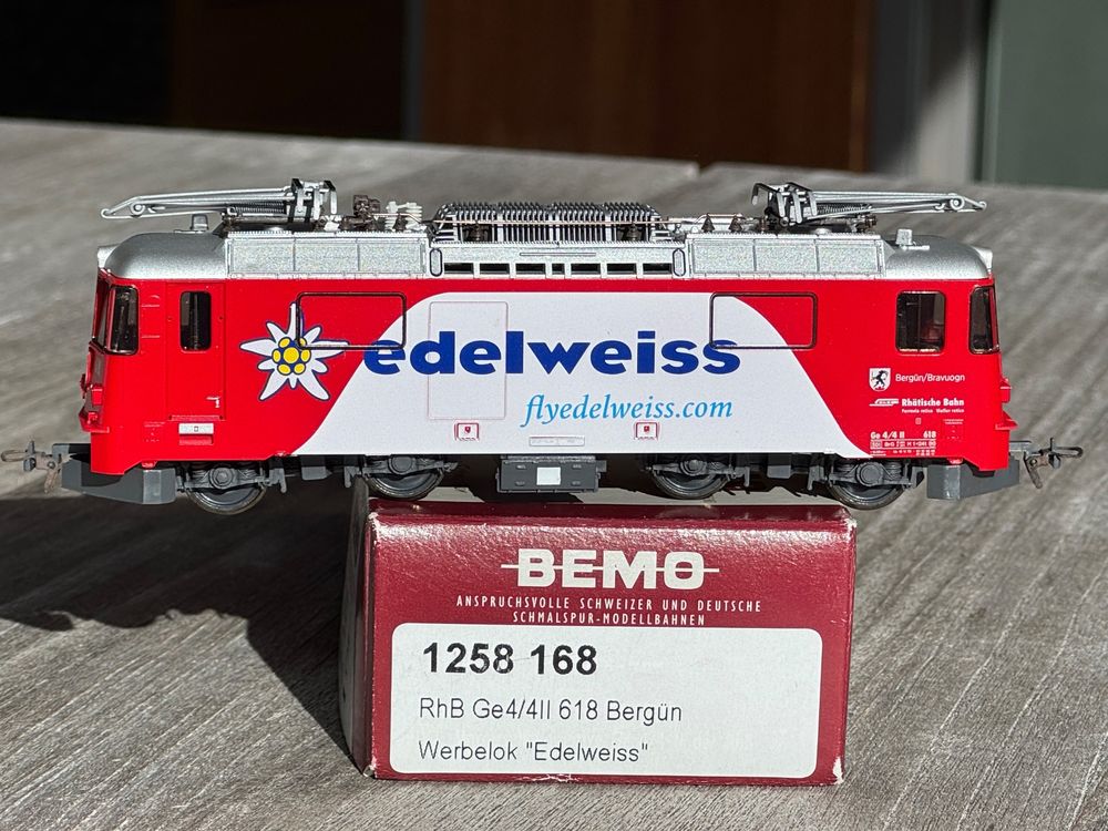 Bemo1258 168 RhB Ge 4/4 II 618 Bergün Edelweiss (Gebraucht) in Goldau für CHF 150 – mit ...