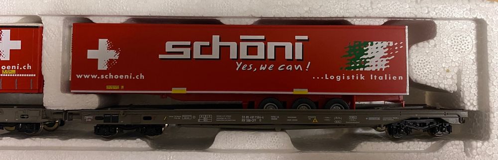 TOP: Roco 66604 Doppeltragwagen „Schöni“ (Neu (gemäss Beschreibung)) in ...