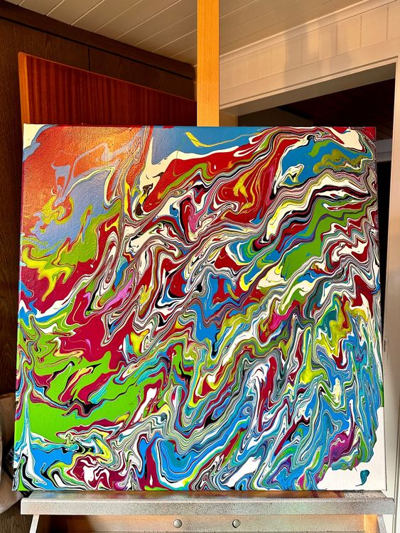 Acrylic pouring, durcheinander. | Kaufen auf Ricardo