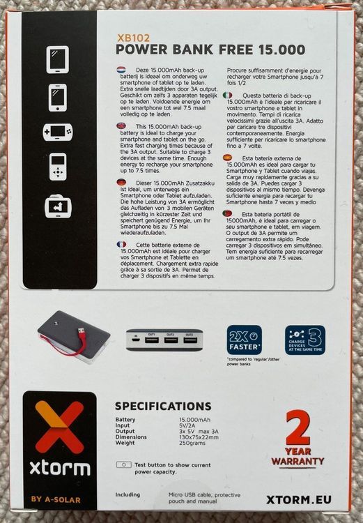 Power Bank 15.000 mAh xtorm XB102 (Neu und originalverpackt) in Horn ...