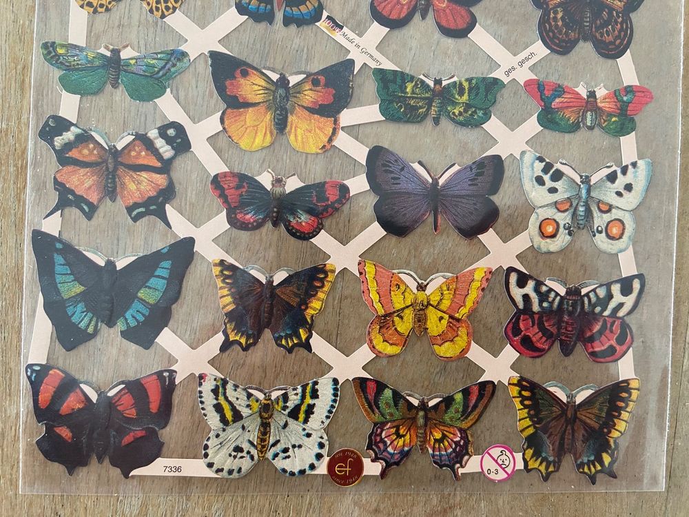 Oblaten Glanzbilder Schmetterlinge Papierdeko | Kaufen auf Ricardo