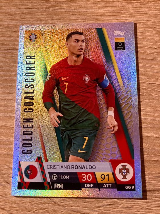 Topps EM 2024 Cristiano Ronaldo Golden Goalscorer GG9 (Neu (gemäss ...