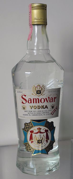 Bottle Vintage Vodka SAMOVAR 750 ml, 80 proof, made in USA (Neu und ...