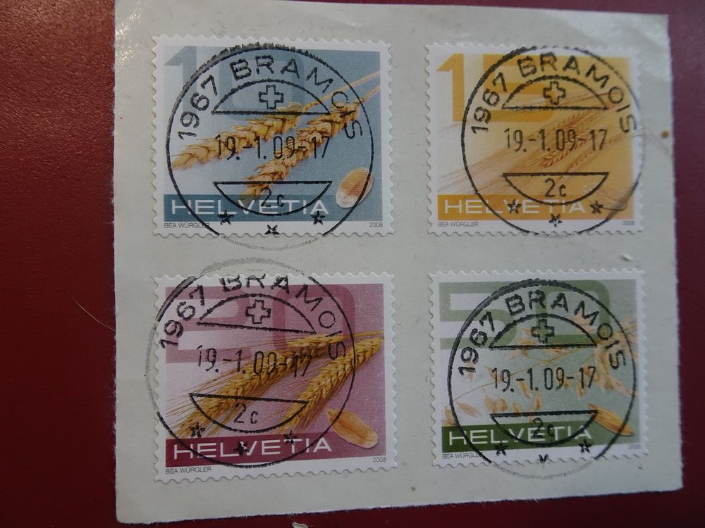 2008 DAUERMARKEN GETREIDE,VOLLSTEMPEL 1967 BRAMOIS AUF FOLIE (Gebraucht) in Eschenbach SG für ...
