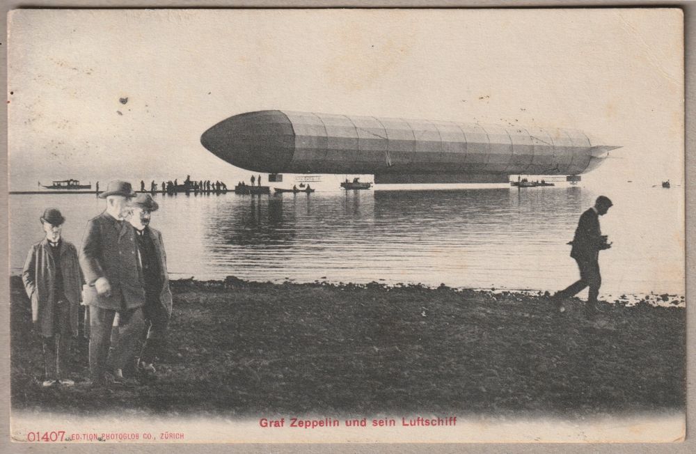 31.X.06, ZÜRICH: AK Zeppelin mit Graf Zeppelin (Gebraucht) in Basel für ...