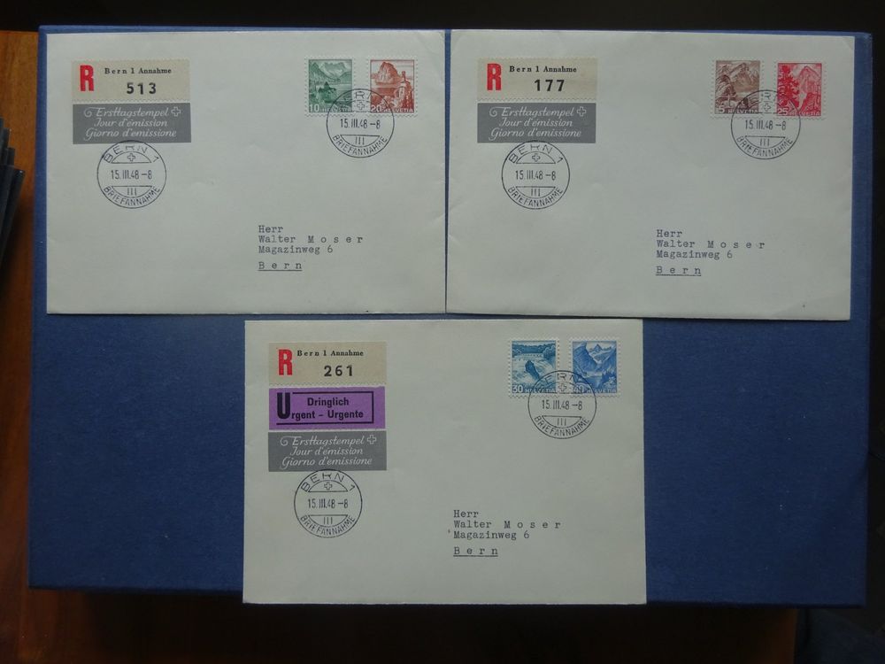 1948 FDC Farbänderung Landschaftsbilder | Kaufen auf Ricardo