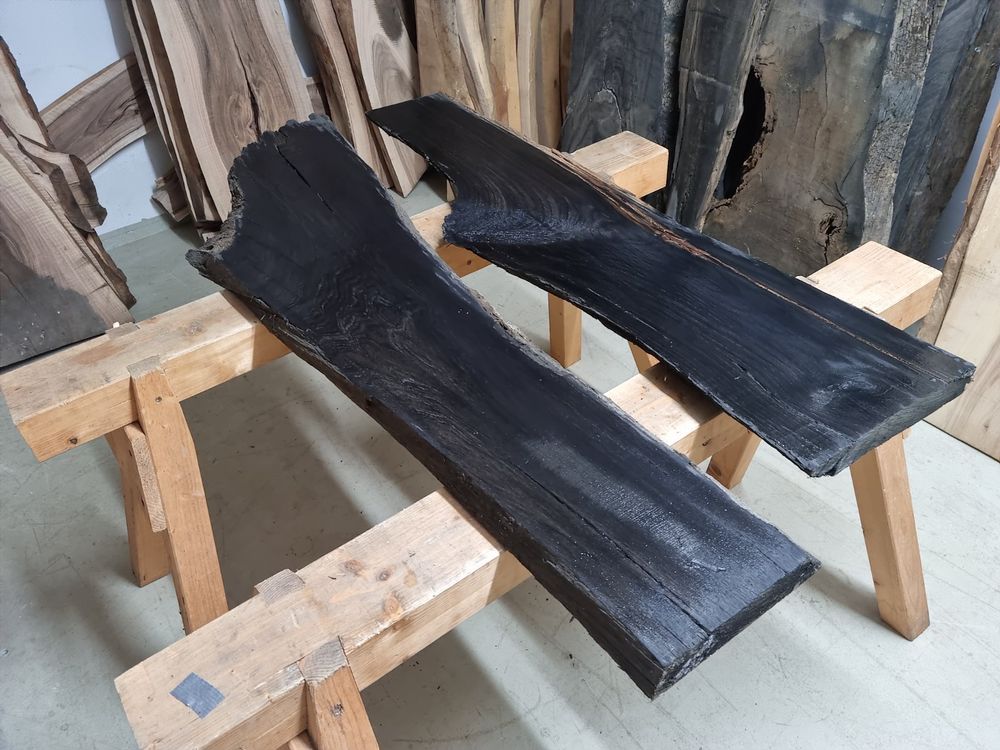 Mooreiche Bretter Unikat bog Oak Edelholz Massivholz Epoxy | Kaufen auf ...