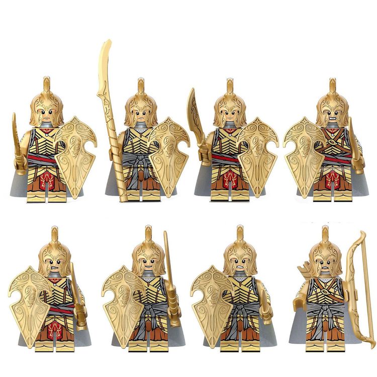 8 Diverse Elfen-Krieger Ritter | Minifiguren (Neu und originalverpackt ...