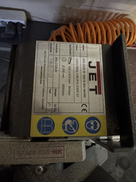 JET Bandschleifmaschine JSG-233A-M, Top Zustand, wenig benut (Gebraucht ...