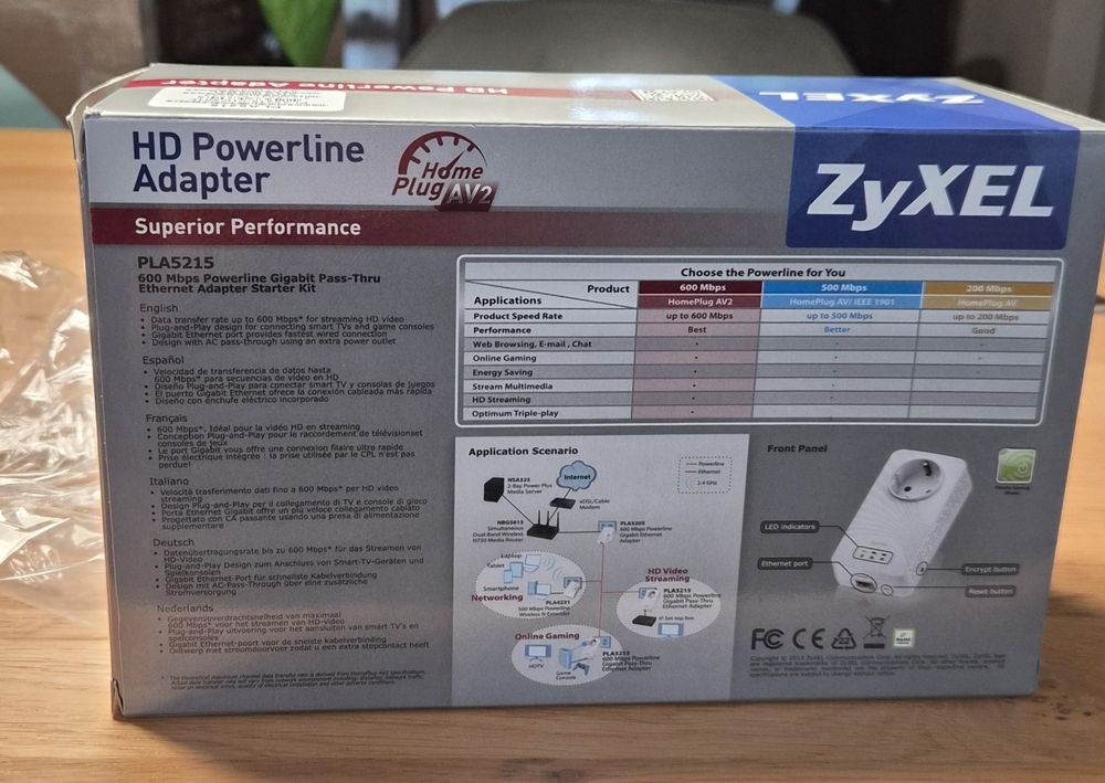 Zyxel PLA5215 Powerline Adapter Gigabit Pass-Through Set (Neu und ...
