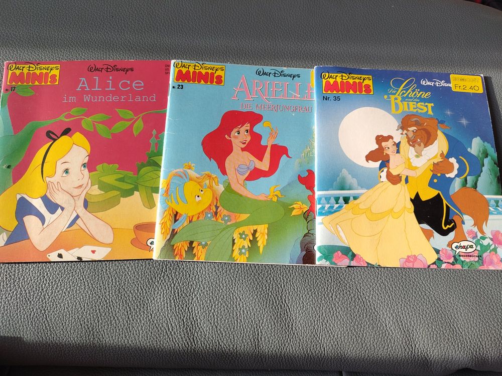 3 Walt Disney Mini Bücher wie Pixi Arielle Alice Beauty (Gebraucht) in ...