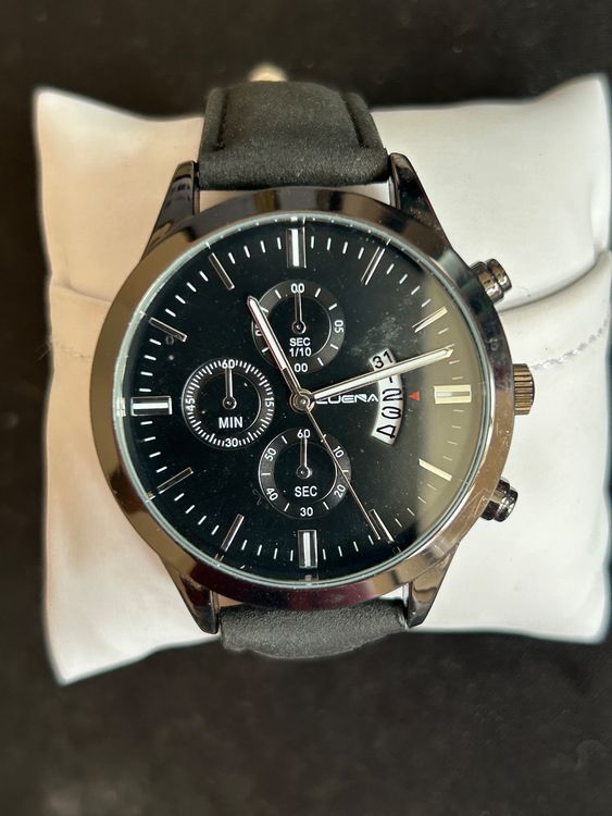 Montre homme Cuera noire bracelet cuir (Gebraucht) in Gland für CHF 3 ...