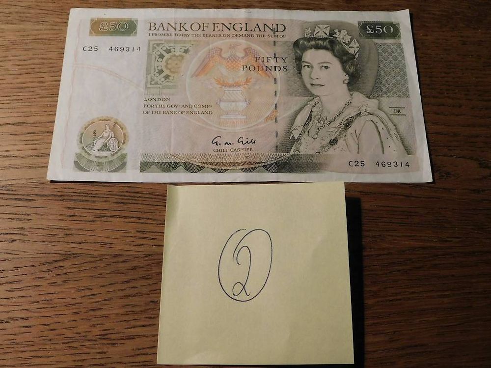 ENGLAND 50 fifty POUNDS QUEEN Elizabeth Sir Christopher WREN (Gebraucht ...