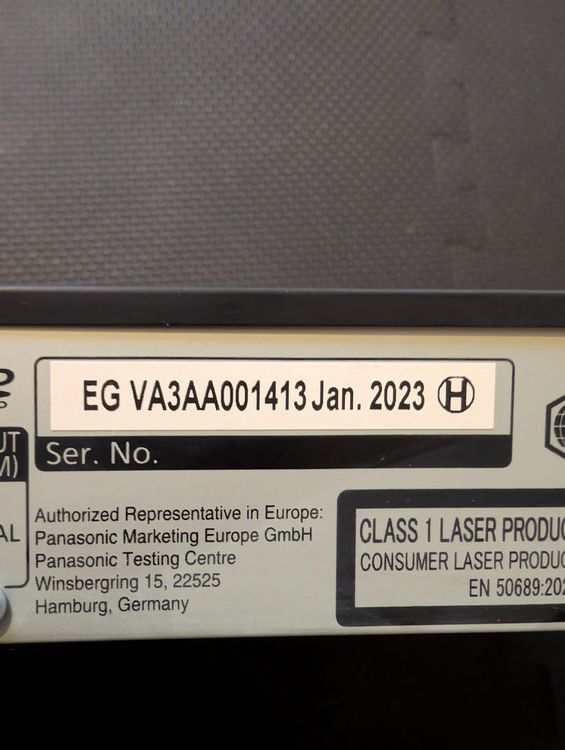 Panasonic DP-UB424EGK 4K Ultra HD Blu-ray Disc Player (Gebraucht) in ...