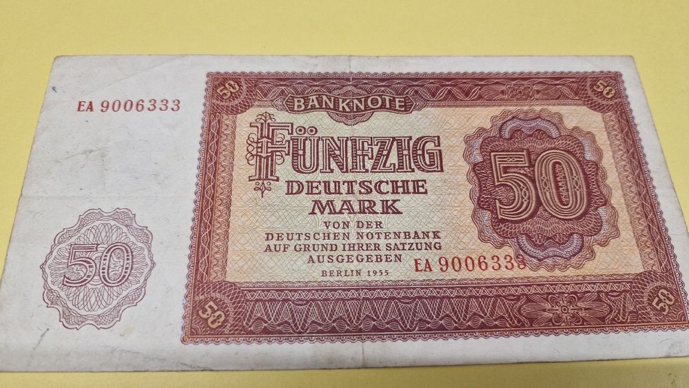 Sammlerstueck: Seltene 50 Deutsche Mark Note, Berlin 1955 (Gebraucht ...