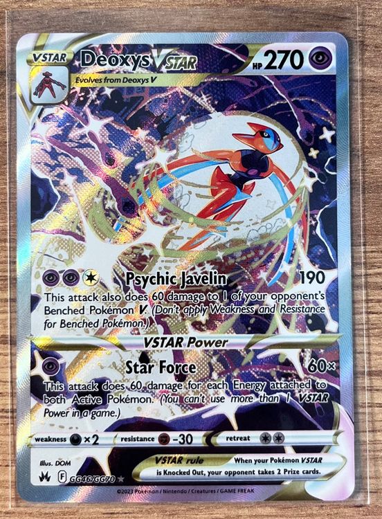 Deoxys VSTAR GG46/70 Pokemon Crown Zenith | Acheter sur Ricardo