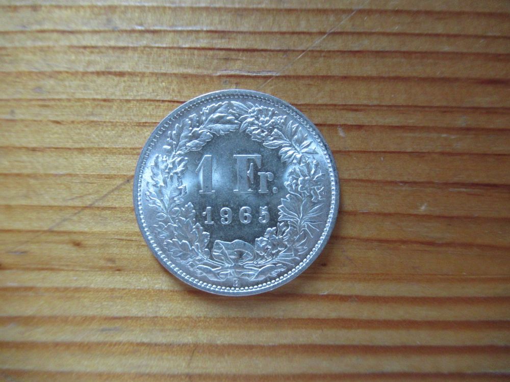 SILBERMÜNZE 1 FRANKEN 1965 - NEU UND NIE IN ZIRKULATION | Kaufen auf ...