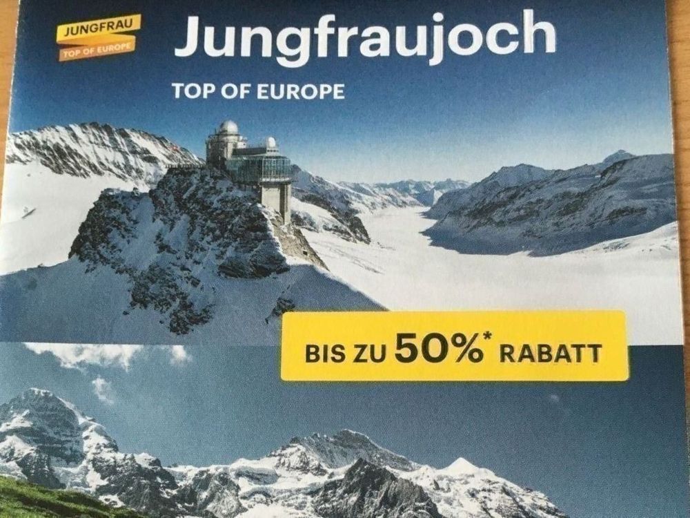 Gutschein Jungfraujoch Coop (Neu (gemäss Beschreibung)) in Montlingen für CHF 4.5 – mit ...