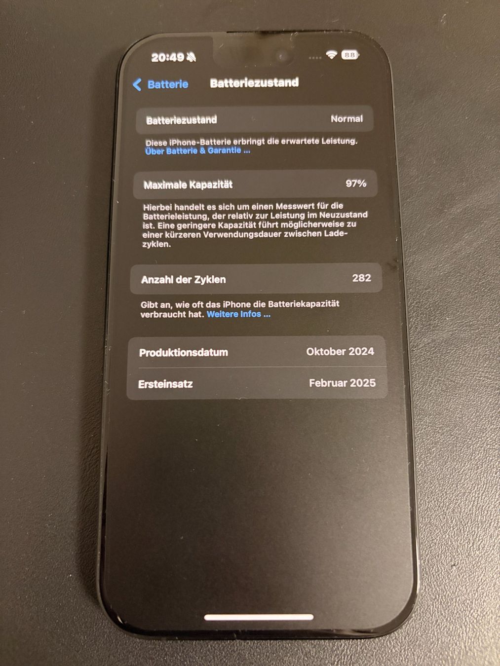 Apple iPhone 16 97% Akku / 128GB / Black / TOP ZUSTAND (Gebraucht) in ...