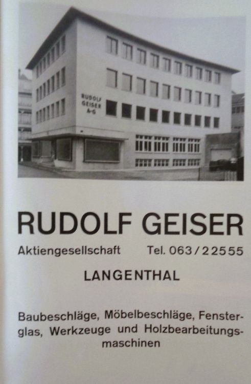 Rudolf Geiser Langenthal / Katalog 50er Jahre mit 472 Seiten (Gebraucht ...
