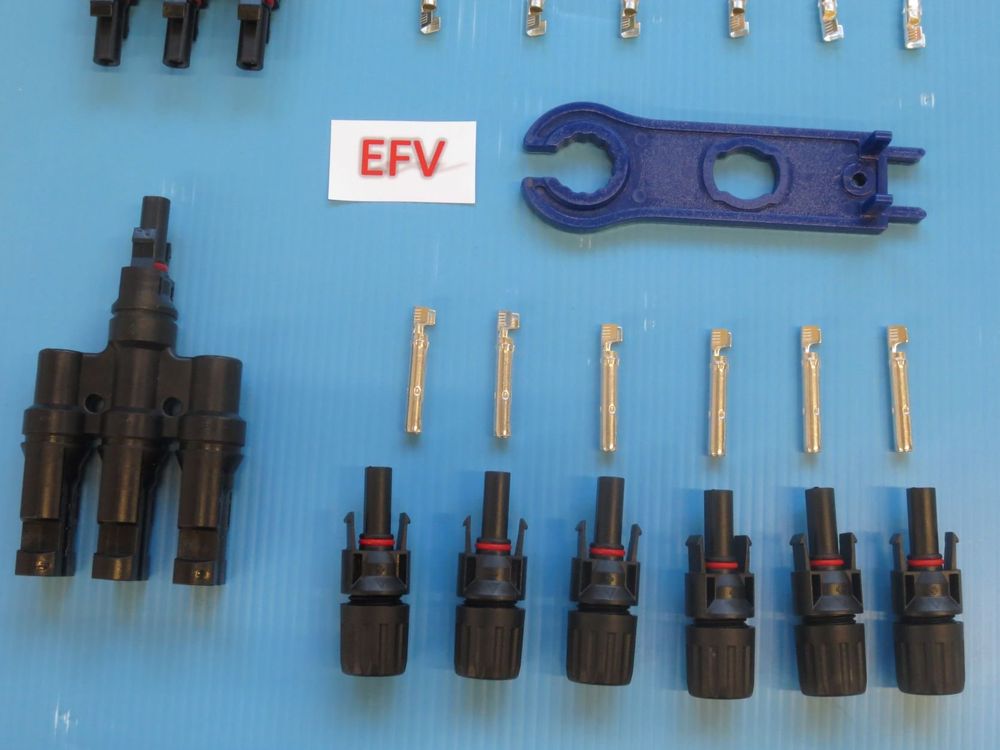 MC4 Y-Verteiler 3 Fach Starr Inkl. 6 Stück MC4 Stecker SET (Neu (gemäss ...