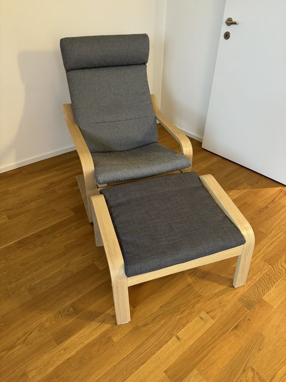 Ikea Sessel mit Hocker, skandinavisches Design (Gebraucht) in Mettmenstetten für CHF 50 – nur ...