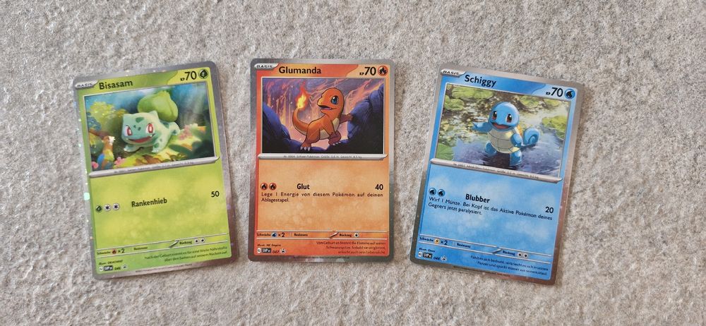 Bisasam / Glumanda / Schiggy / 151 Starter Promo (Neu (gemäss ...