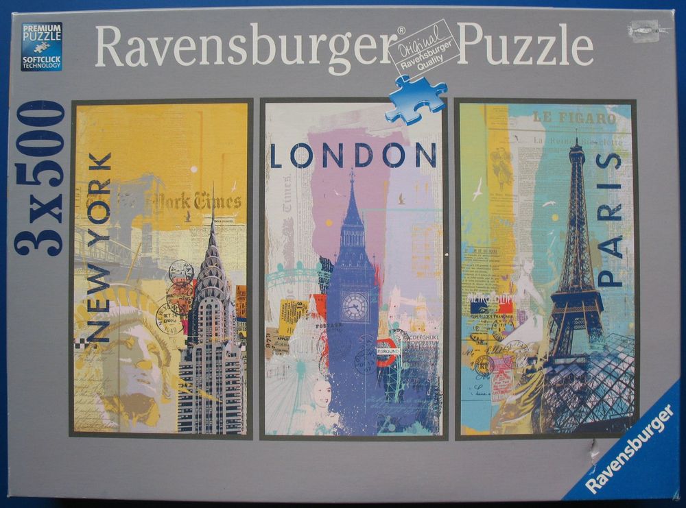 Ravensburger Puzzle 3 x 500 - Reise um die Welt (Gebraucht) in Luzern für CHF 10 – nur Abholung ...