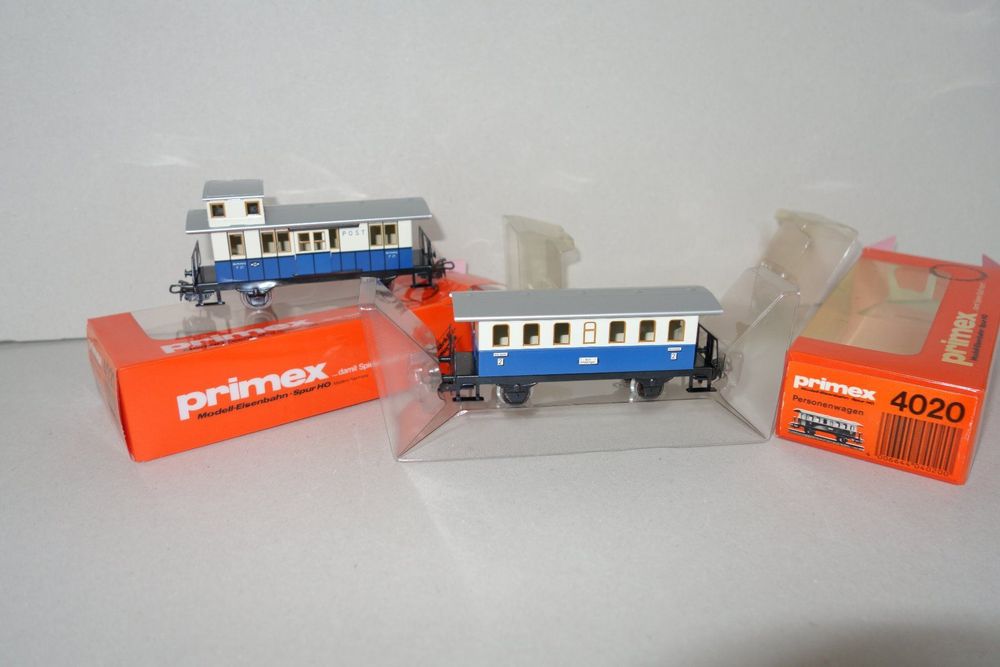 Primex 2-er Set Blechwagen blau-weiss Nr. 4020 und 4021 | Kaufen auf ...