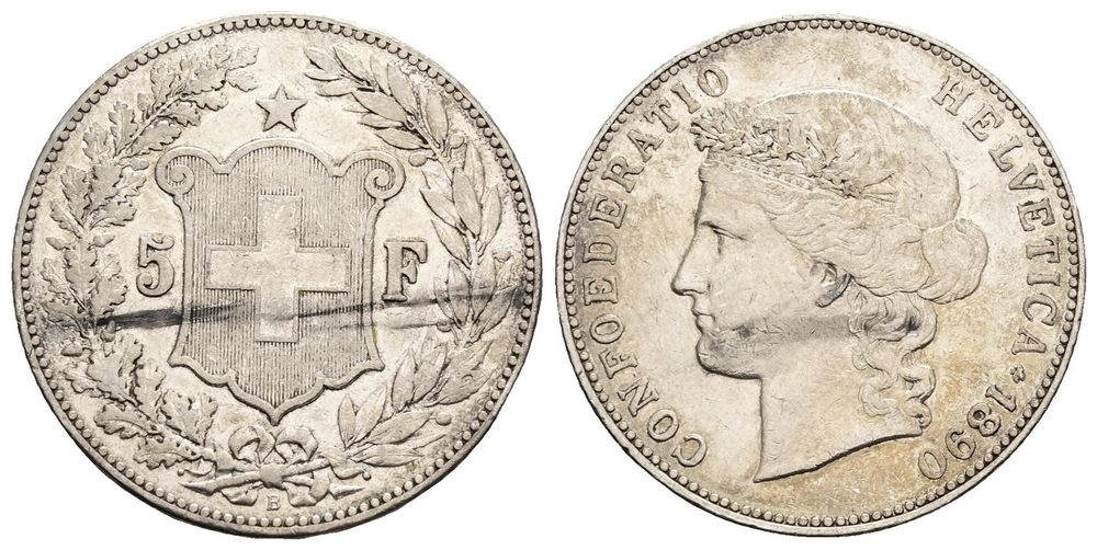 Schweiz - 5 Franken 1890 | Kaufen auf Ricardo