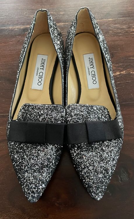 NEW Jimmy Choo Gala Glitter Bow Flats / Ballerinas | Kaufen auf Ricardo